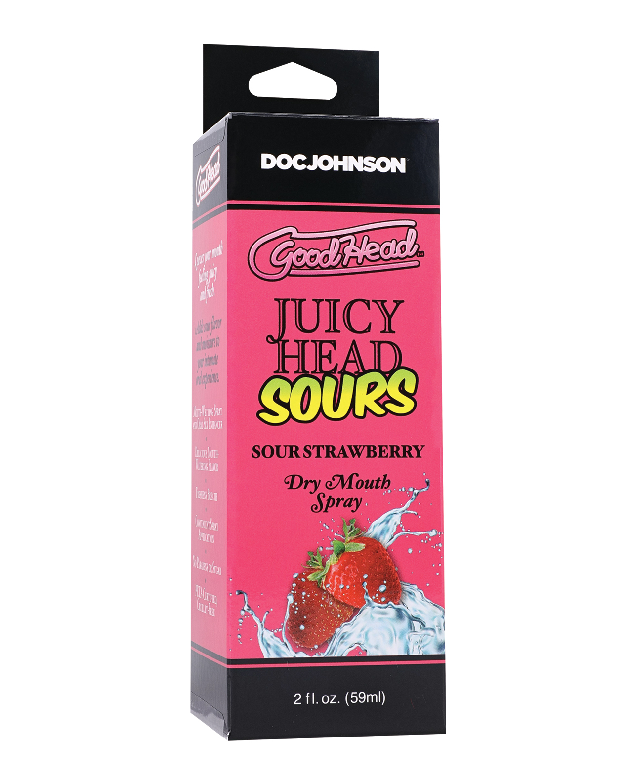 GoodHead Juicy Head Dry Mouth Spray - 2 oz Spray Bottle Sour Strawberry ...
